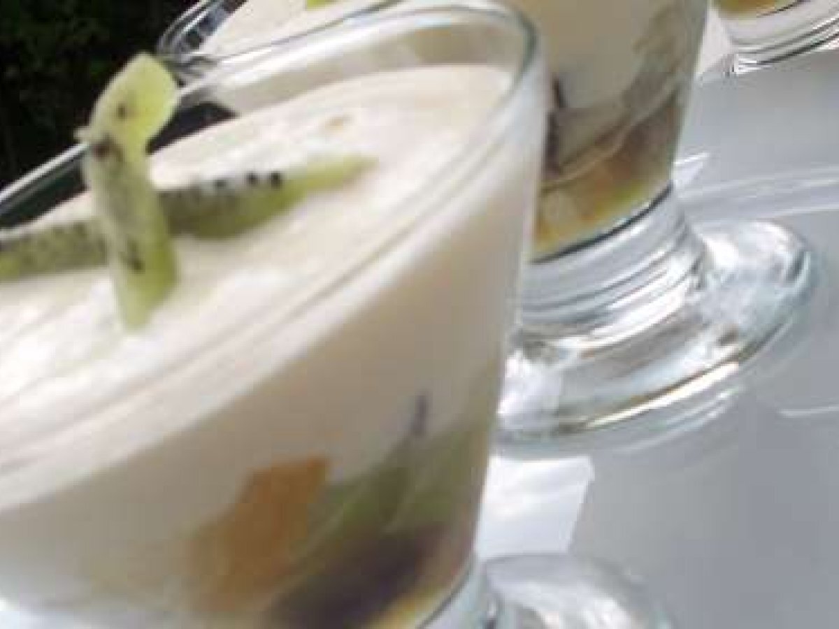Recette de salade de fruits & sa mousse en verrine