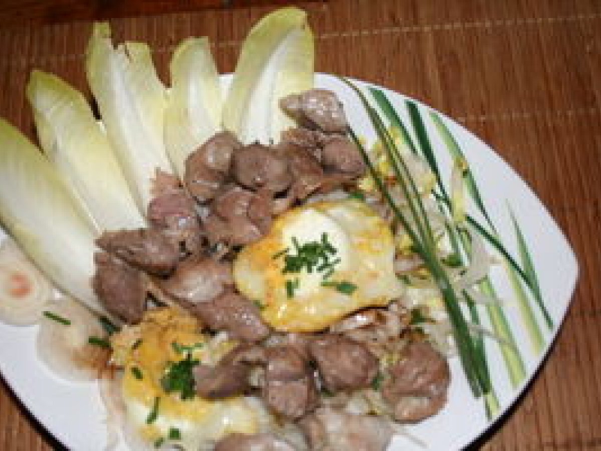 Recette salade gésiers poulet et crottin chèvre chaud