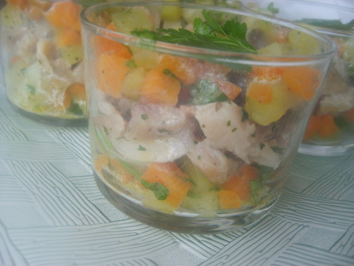 Recette de salade de harengs fumés en verrines