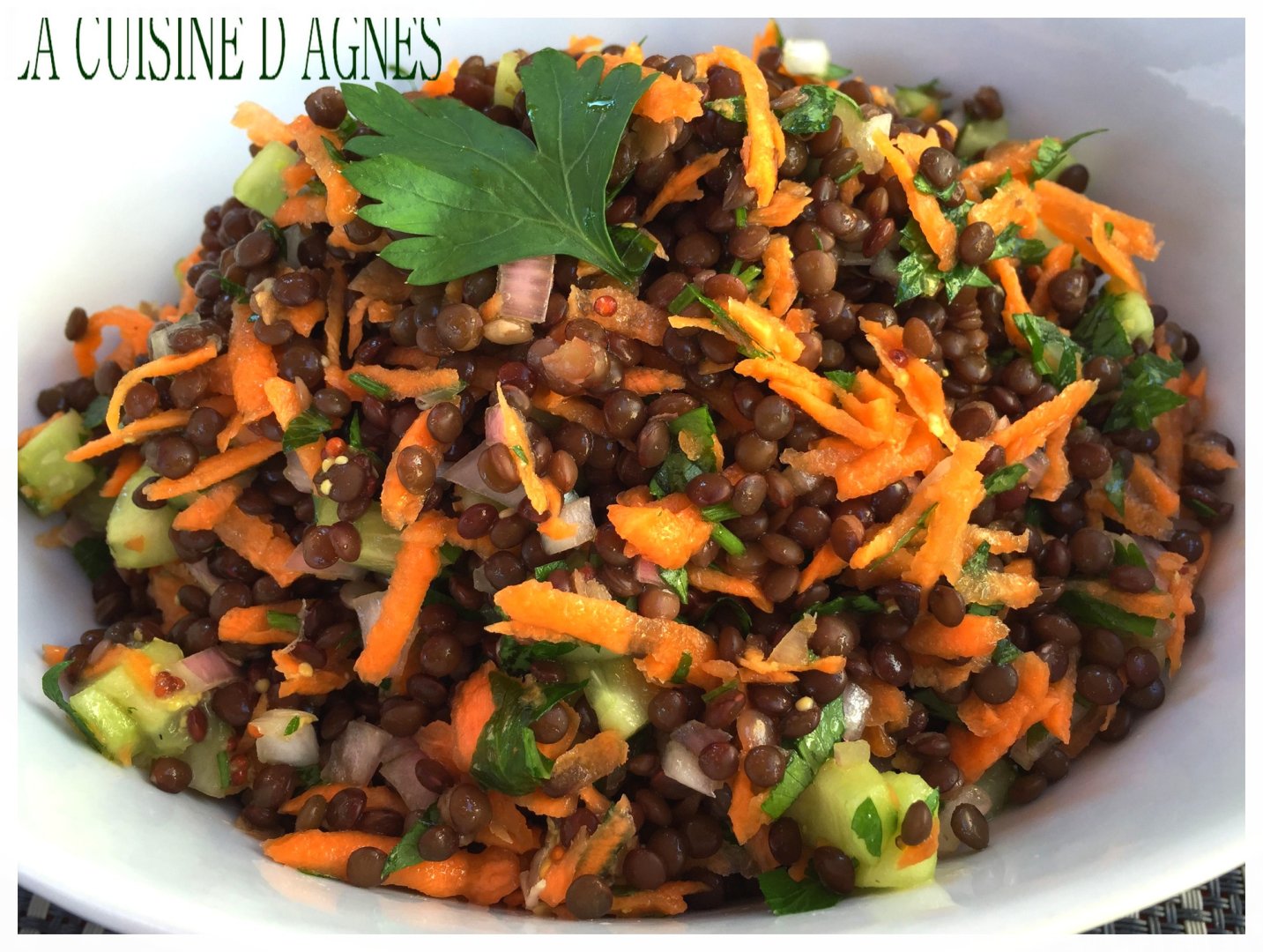 Recette de salade de lentilles beluga savoureuse