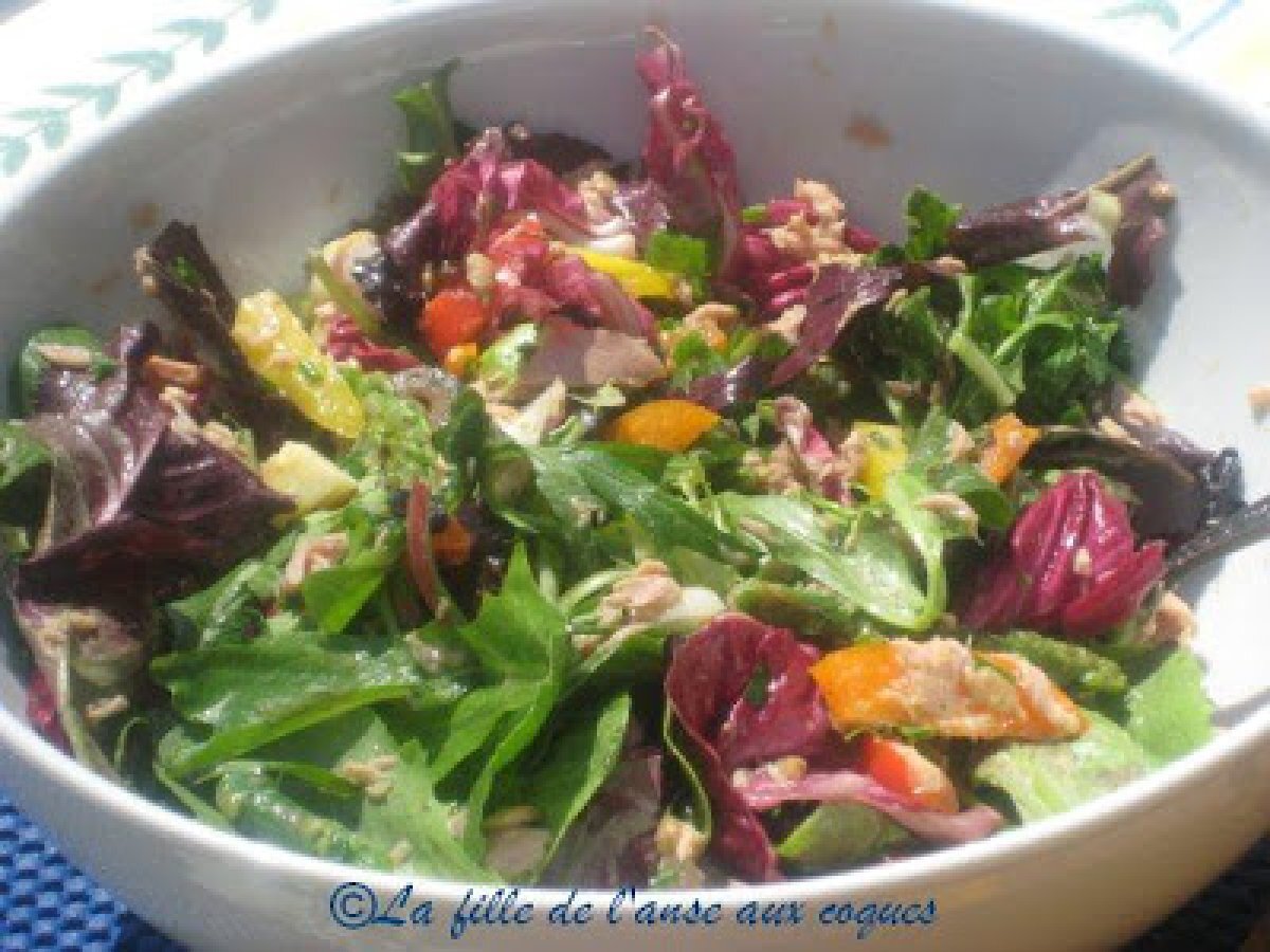 Recette de salade de mesclun au thon frais