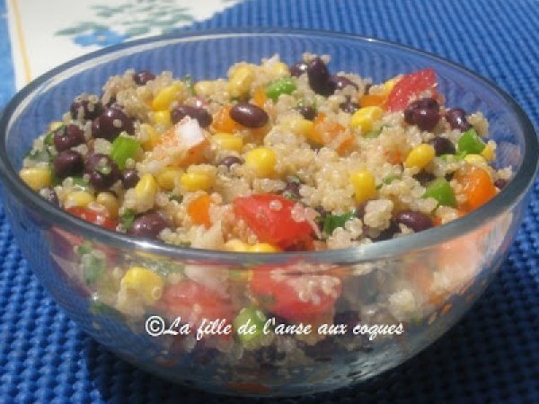 Recette de salade de quinoa et haricots noirs