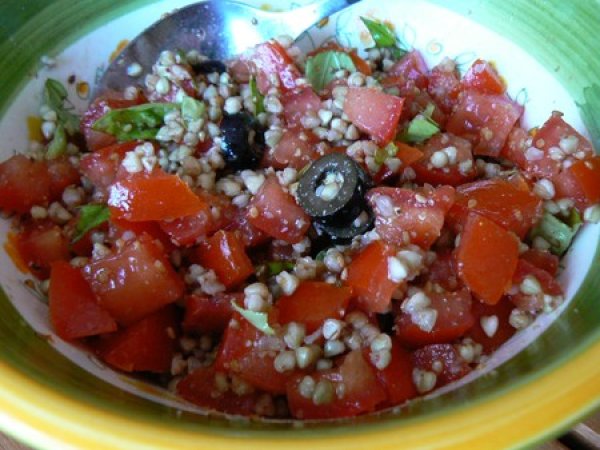 Recette de salade de sarrasin aux tomates