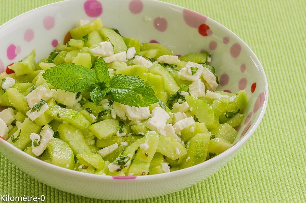 Recette facile : concombre, fêta et menthe