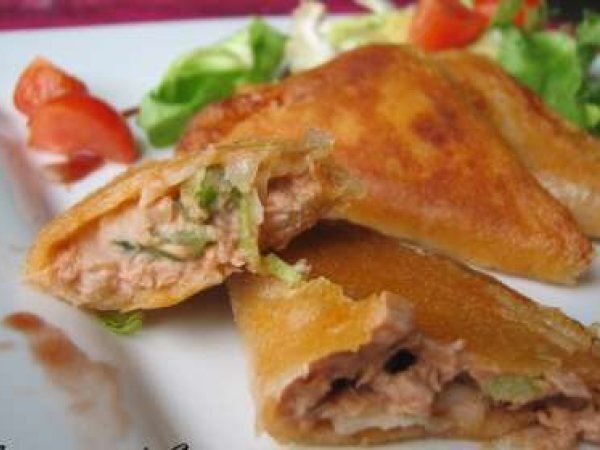 Recette de samossas au thon et au poivron vert