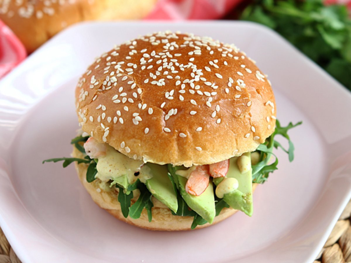 Recette de sandwich aux crevettes, avocat, coriandre