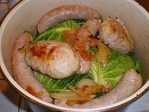 Recette de saucisses aux choux savoureux
