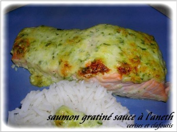 Recette de saumon gratiné à la sauce à l'aneth
