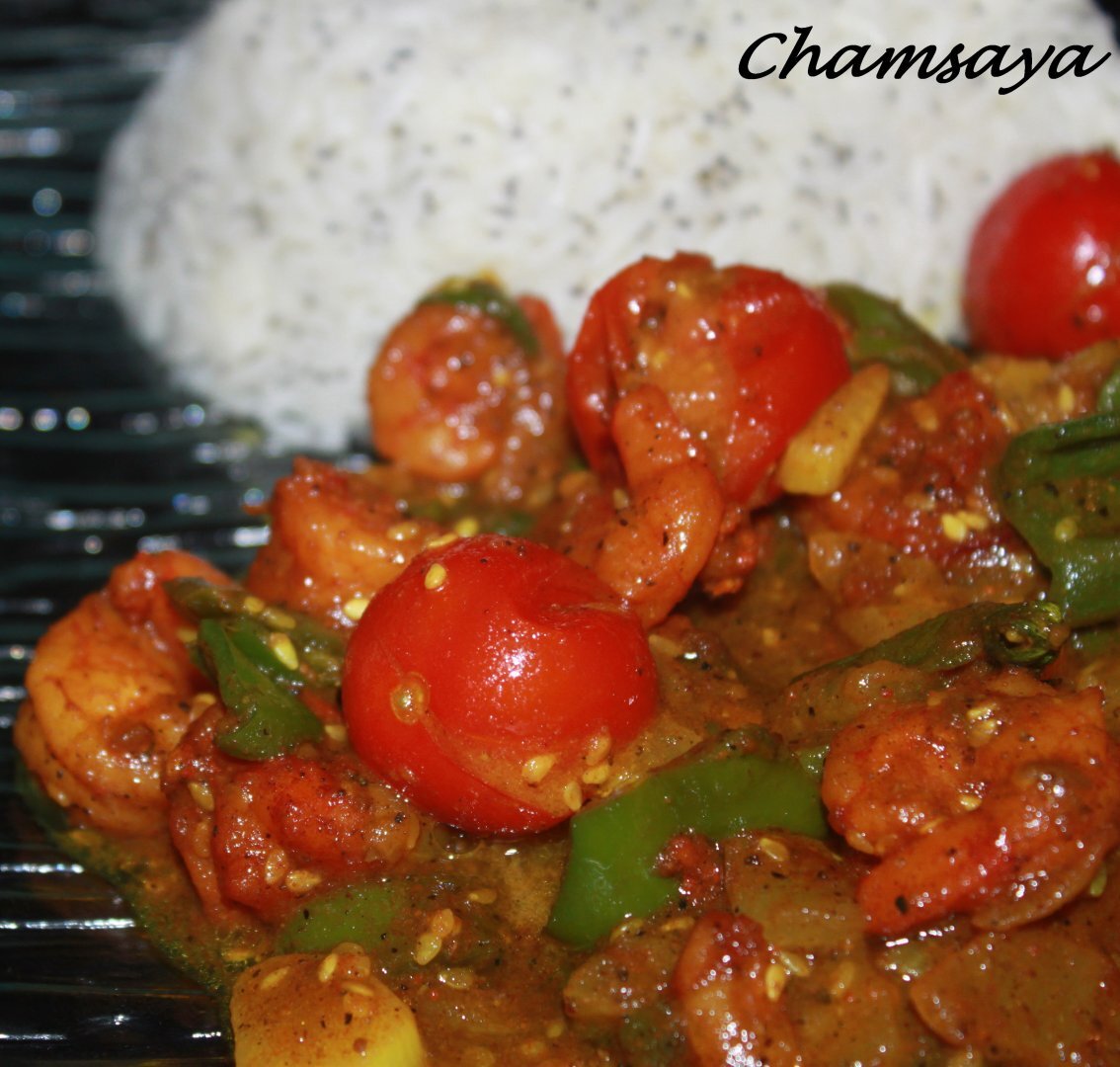 Recette de sauté de crevettes aux poivrons et sésame