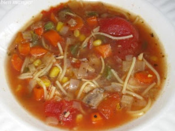 Recette de soupe alphabet au poulet savoureuse