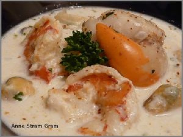 Recette de soupe de fruits de mer au lait de coco