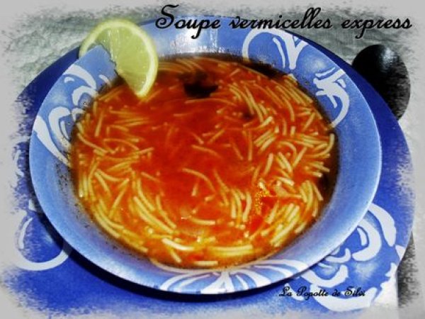 Recette express : soupe tomates et vermicelles