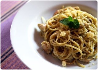 Recette de spaghetti au poulet et au pesto savoureux