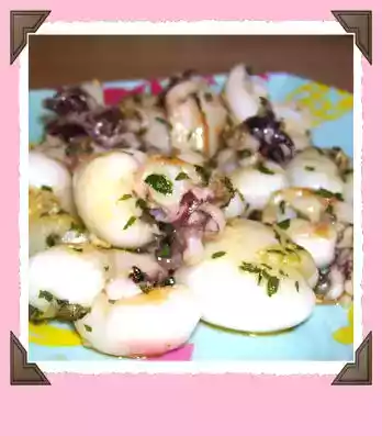 Recette de supions à l'ail (4, 5 points)