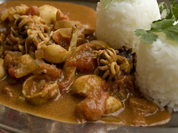 Recette de supions au curry