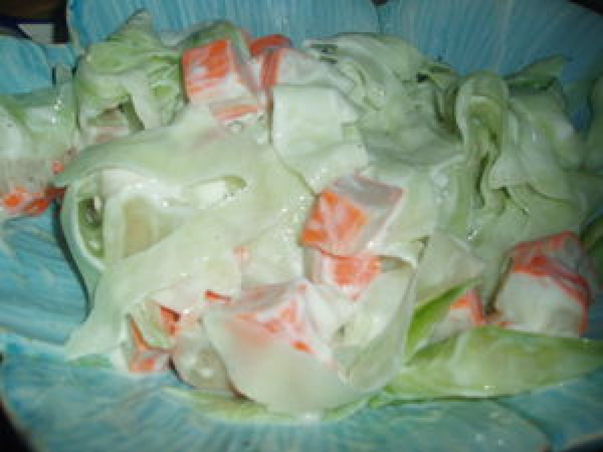 Tagliatelles de concombre au surimi - Recette Ptitchef