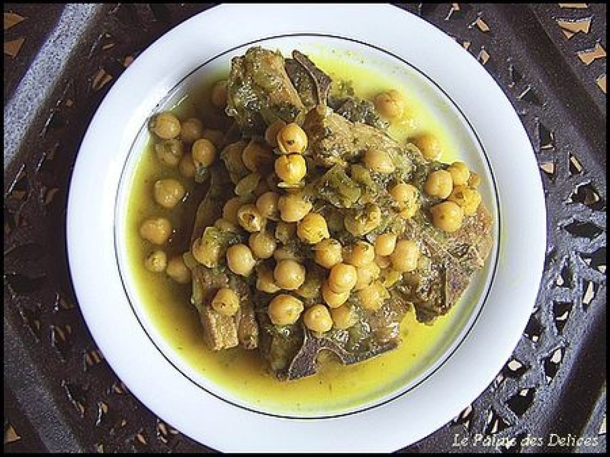 Recette de tajine d'agneau aux pois chiches (maroc)