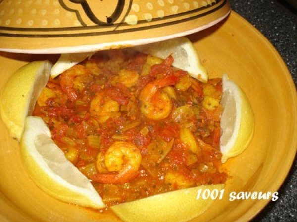 Recette de tajine de crevettes aux senteurs du maroc