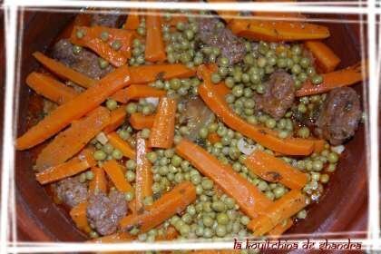 Recette de tajine kefta carottes et petits pois