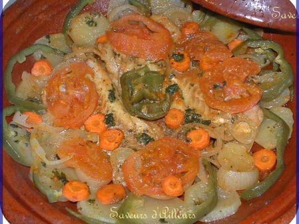Recette légère de tajine de poisson savoureux