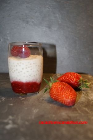 Recette de tapioca au lait de coco et fruits rouges