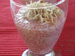 Tapioca billes de couleur au lait de coco - Recette Ptitchef
