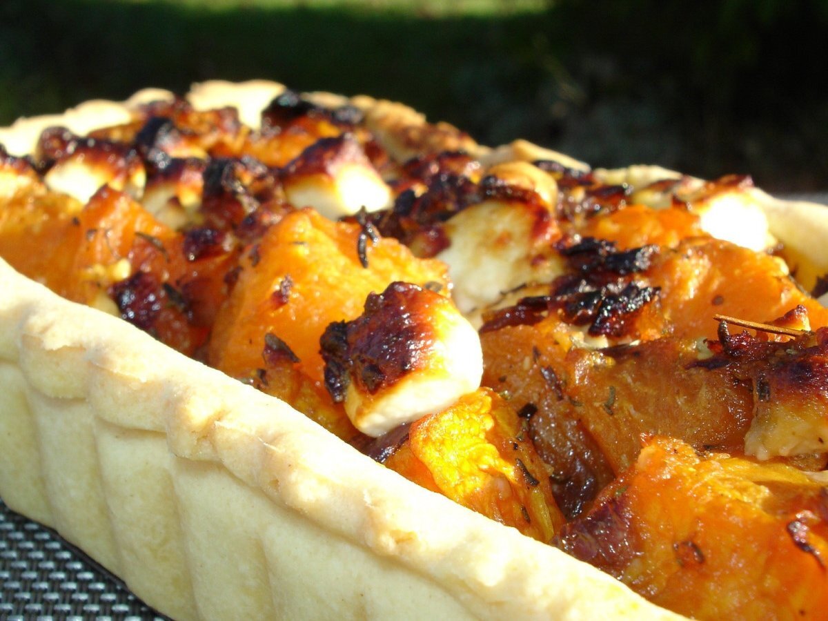 Recette de tarte à la courge et à la feta