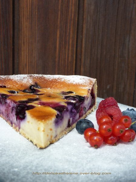 Recette de tarte au fromage blanc et fruits rouges