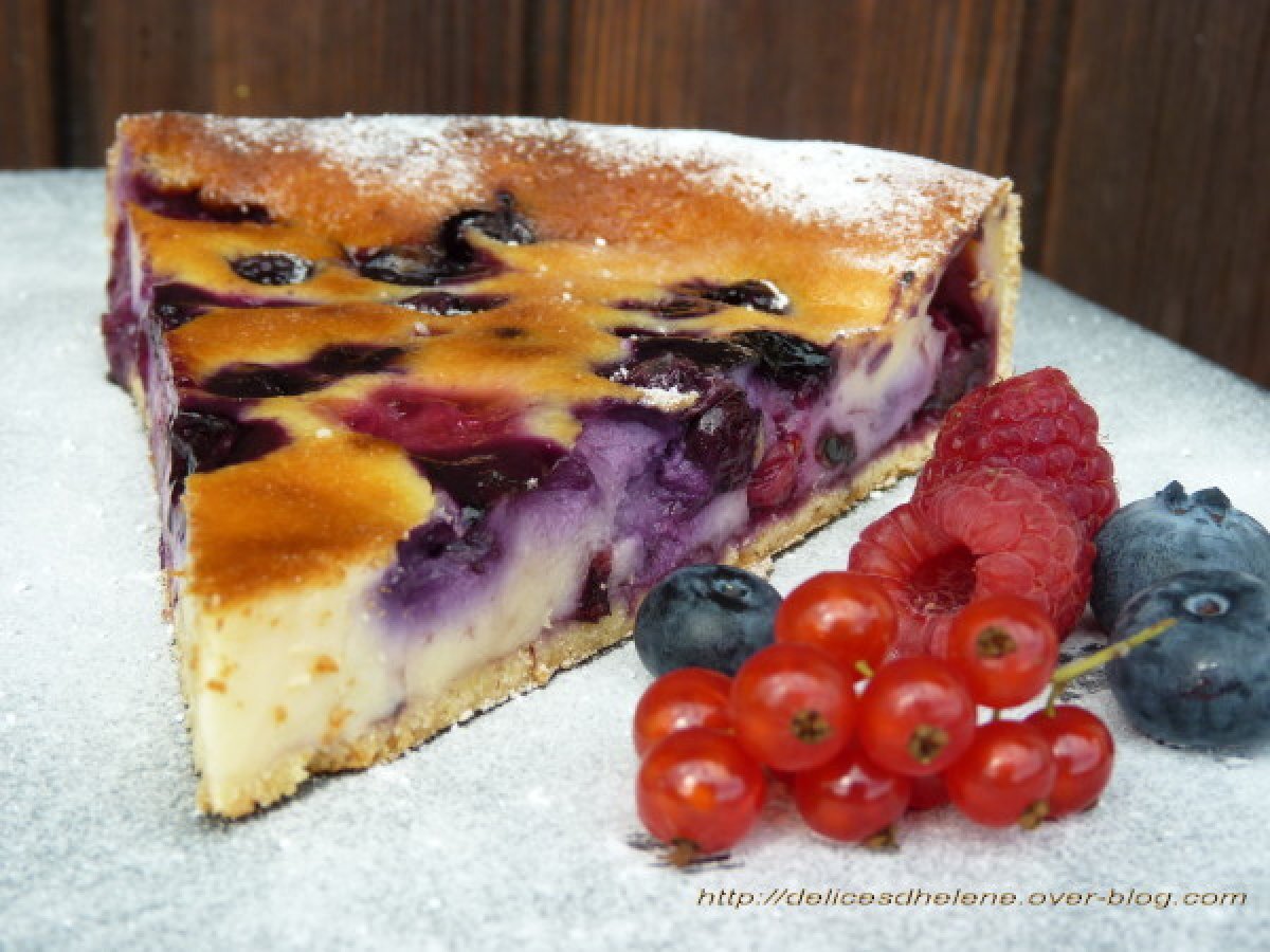 Recette de tarte au fromage blanc et fruits rouges