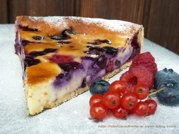 Recette de tarte au fromage blanc et fruits rouges