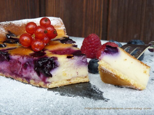 Recette de tarte au fromage blanc et fruits rouges