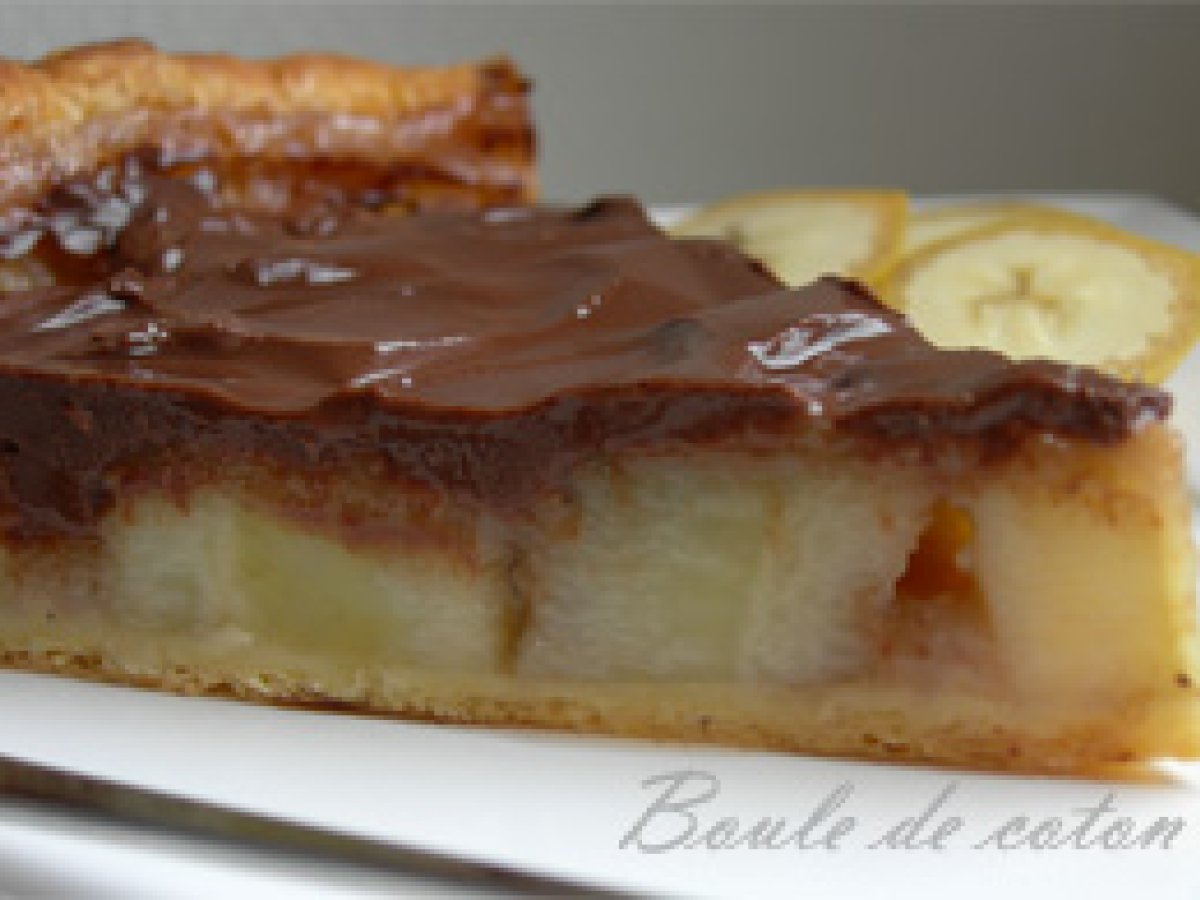 Recette de tarte à la banane et chocolat gourmand