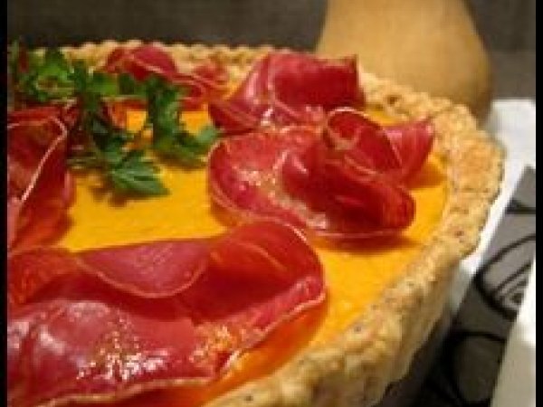 Recette de tarte à la courge butternut et coppa