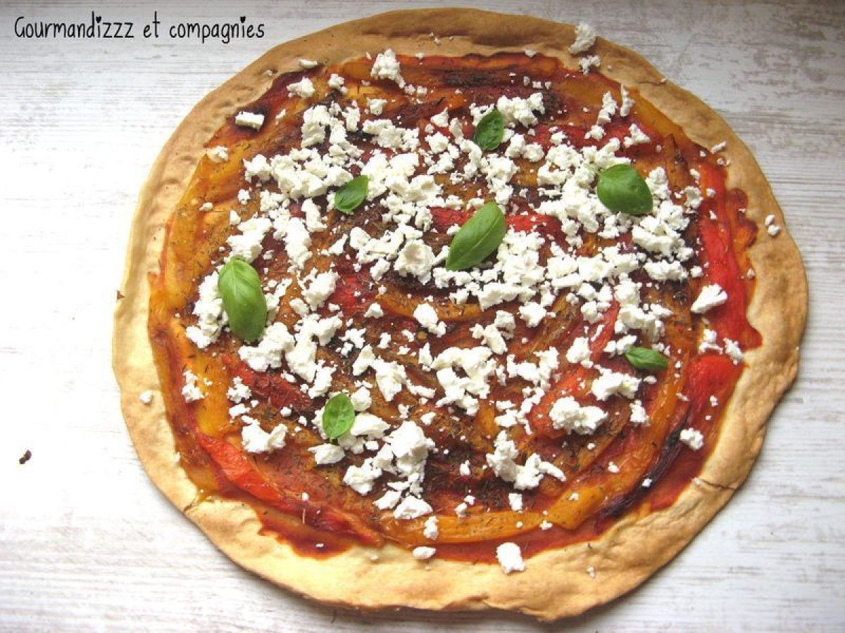 Tarte fine poivrons feta - Recette Ptitchef