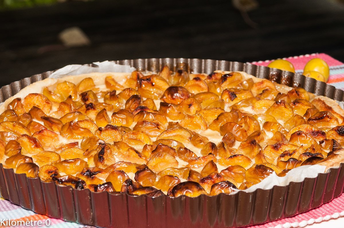 Recette de tarte aux mirabelles et aux amandes