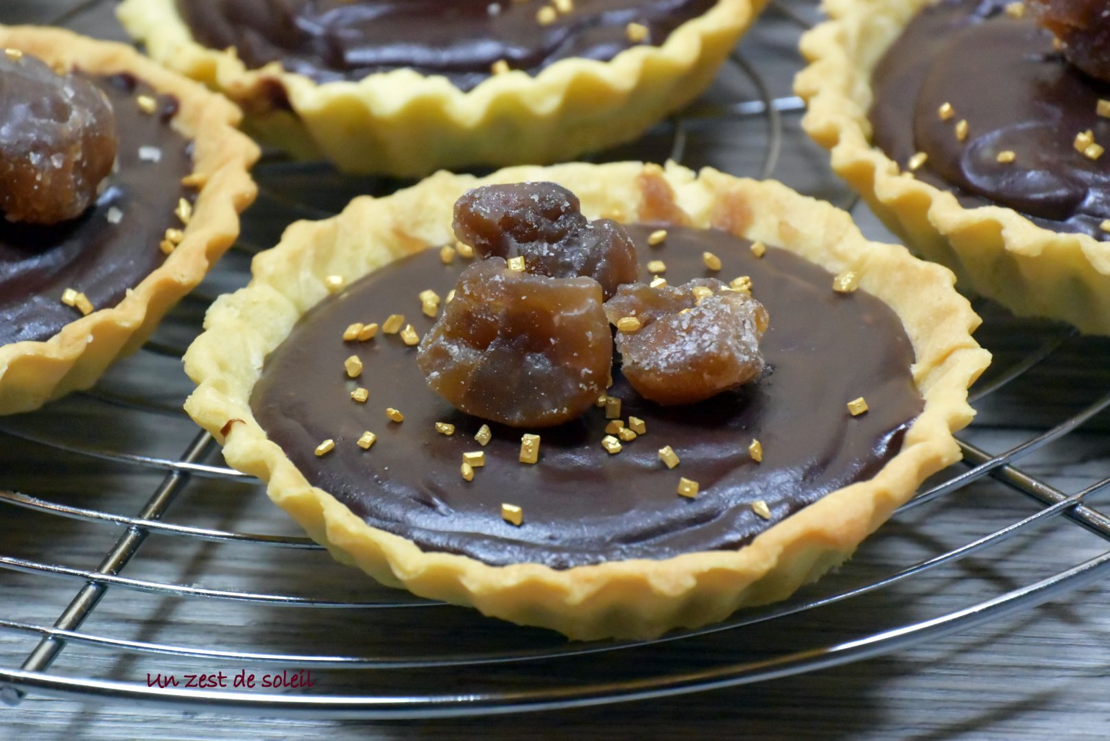 Recette de tartelette à la crème de marron et chocolat