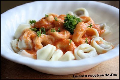 Recette de tortellinis à la sauce rosée