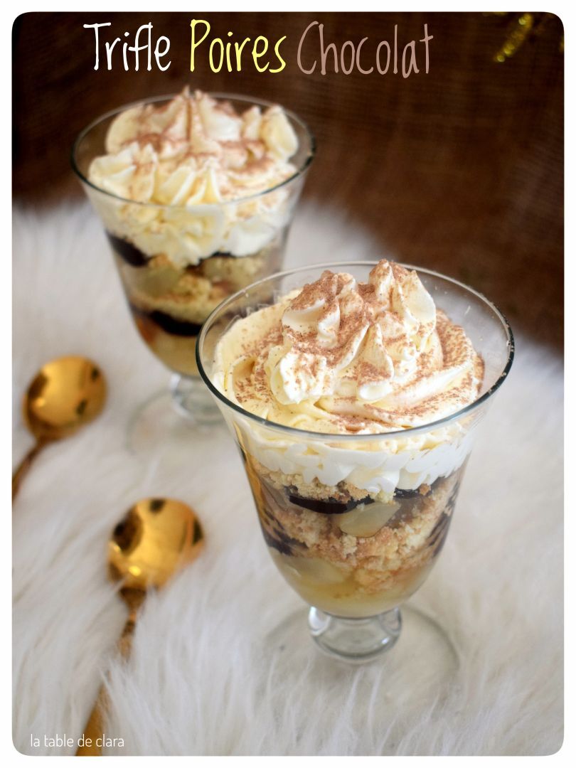 Recette facile de trifle poires chocolat simple et savoureux