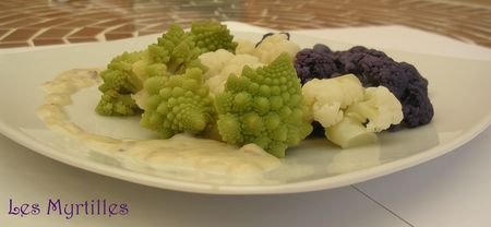 Recette trio de choux-fleurs : blanc, violet, romanesco