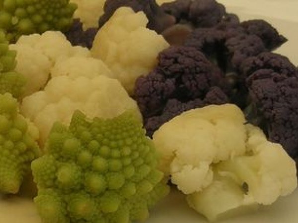 Recette trio de choux-fleurs : blanc, violet, romanesco