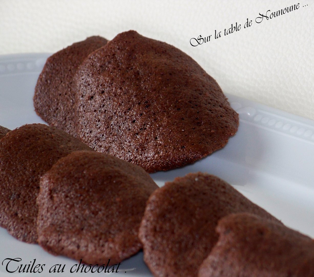 Recette de tuiles croustillantes au chocolat