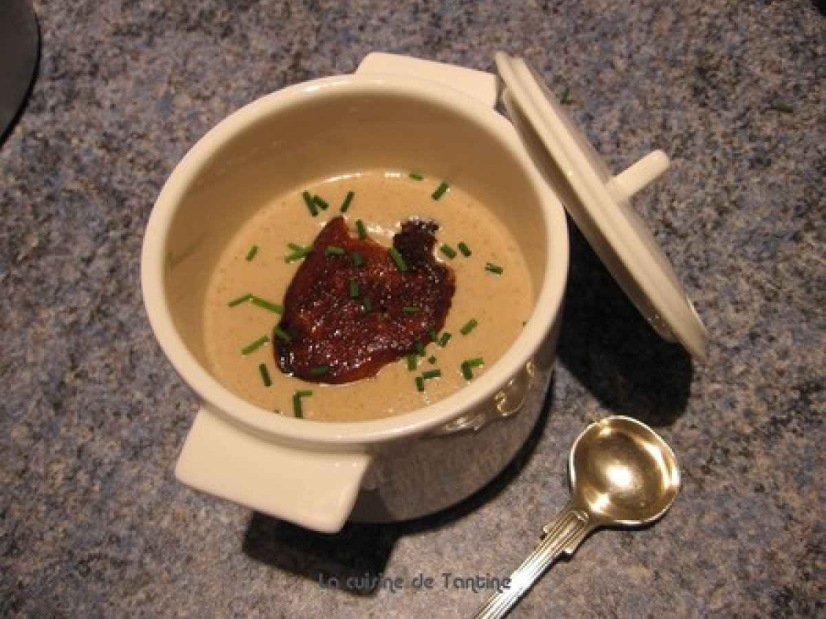 Recette de velouté de cèpes au foie gras