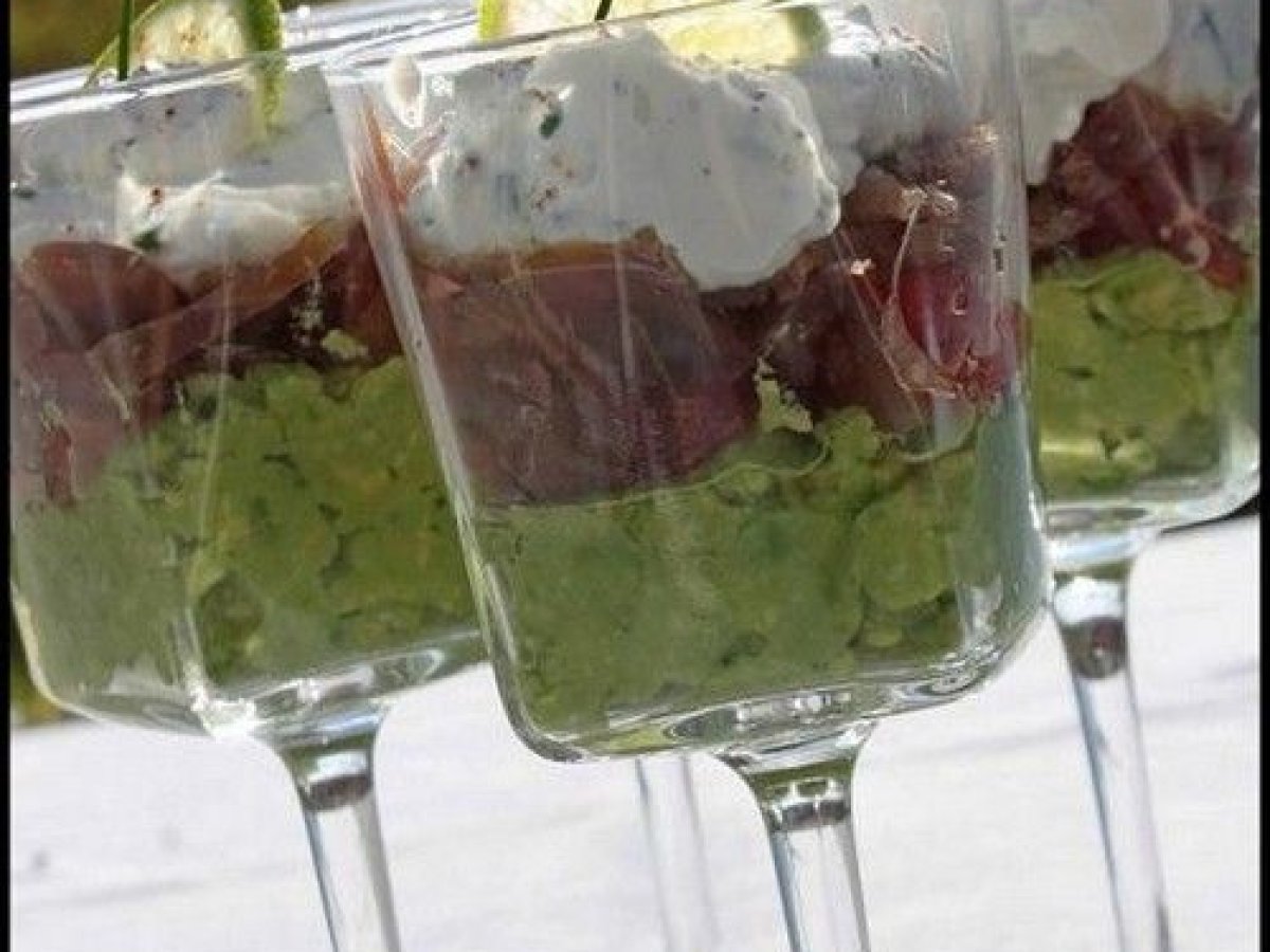 Recette de verrine au thon fumé et crème fraîche