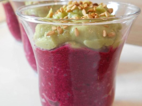Recette de verrine betterave rouge et avocat