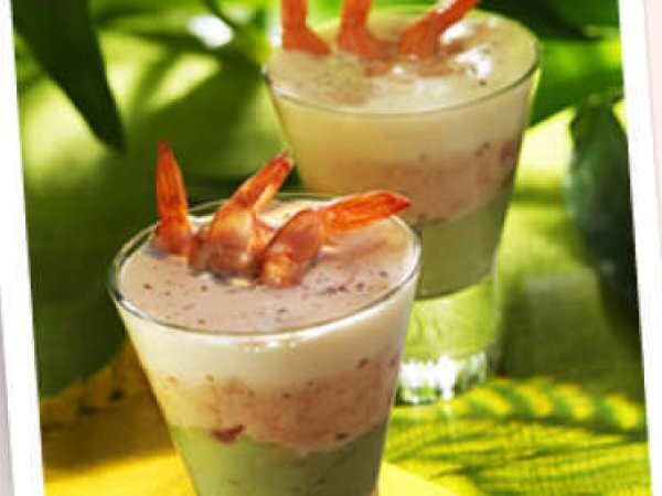 Recette de verrine crabe, crevettes et pamplemousse