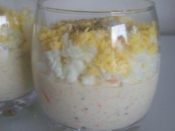 Recette de verrine de crabe mimosa délicieuse et fraîche