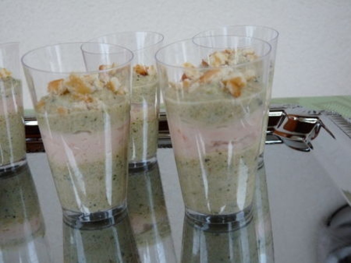 Recette verrine mousse courgette et crevette