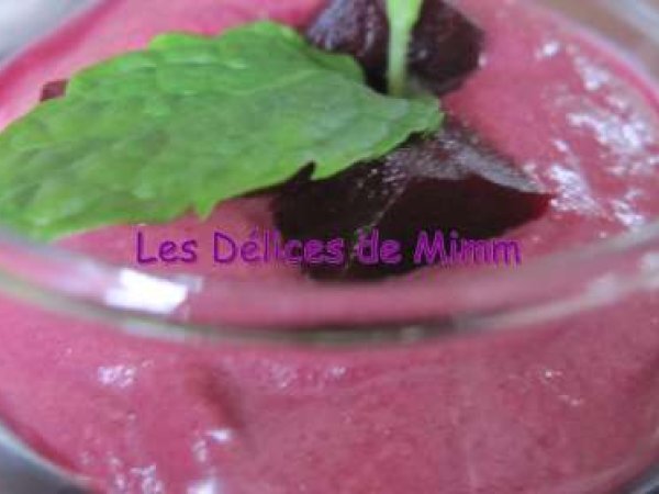 Recette de verrine de mousse de betteraves rouges