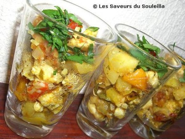 Recette de verrine de poulet tandoori à l'ananas