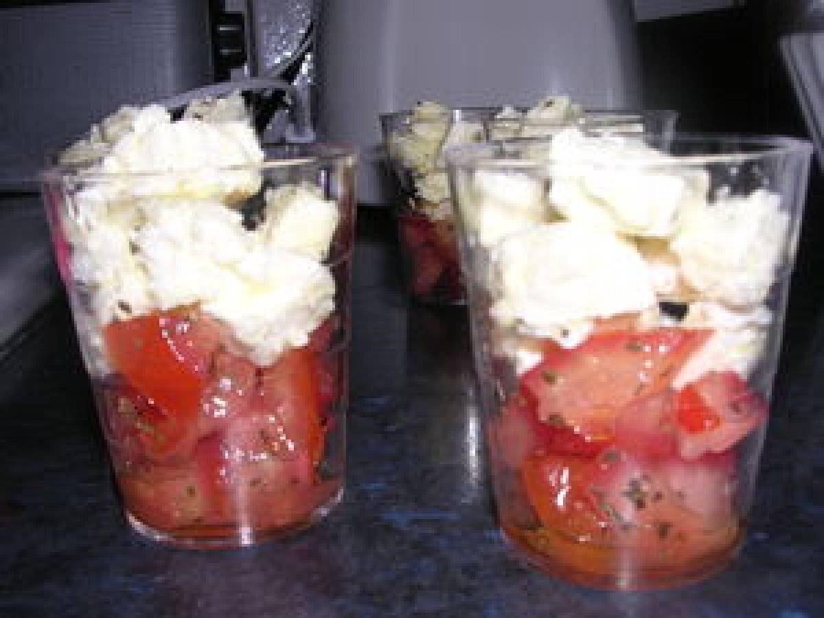 Recette de verrine tomate et feta à déguster